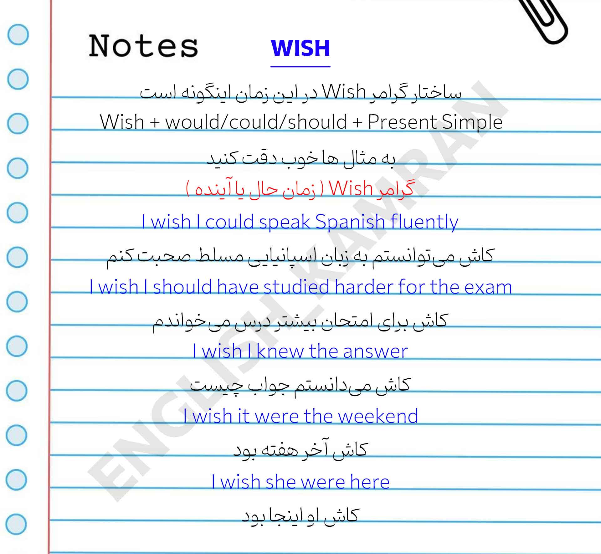 گرامر Wish و if only | هر آنچه که باید بدانید - کروژدهی